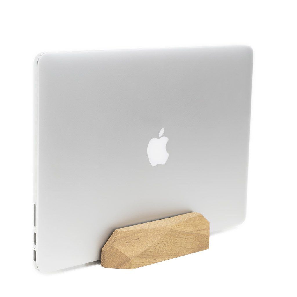 Solid Wood Laptop Dock / Vertical Stand - Oak - Walmart.com