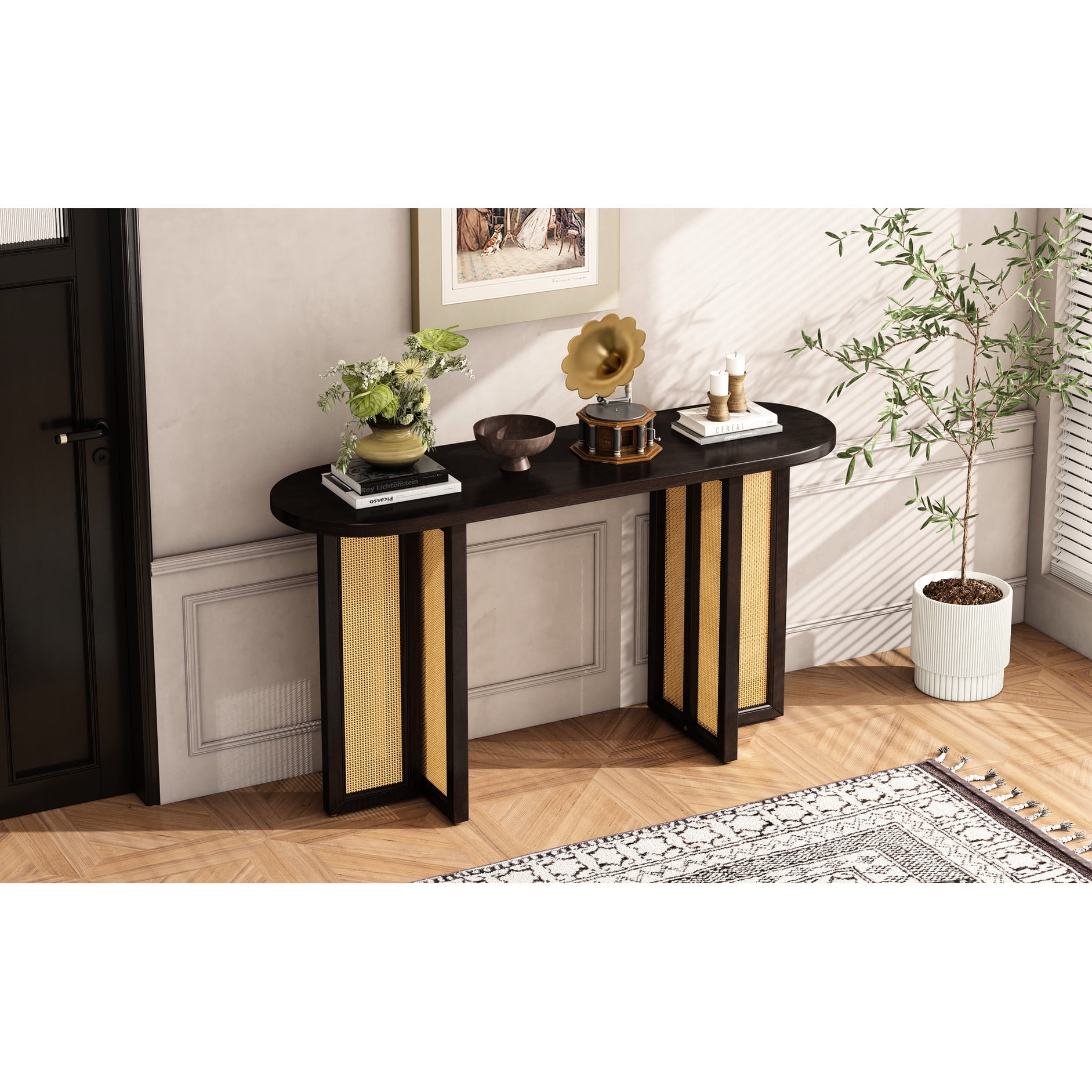 Solid Wood Leg Console Table+Robust Support”-“Dining Room/Hallway Use ...