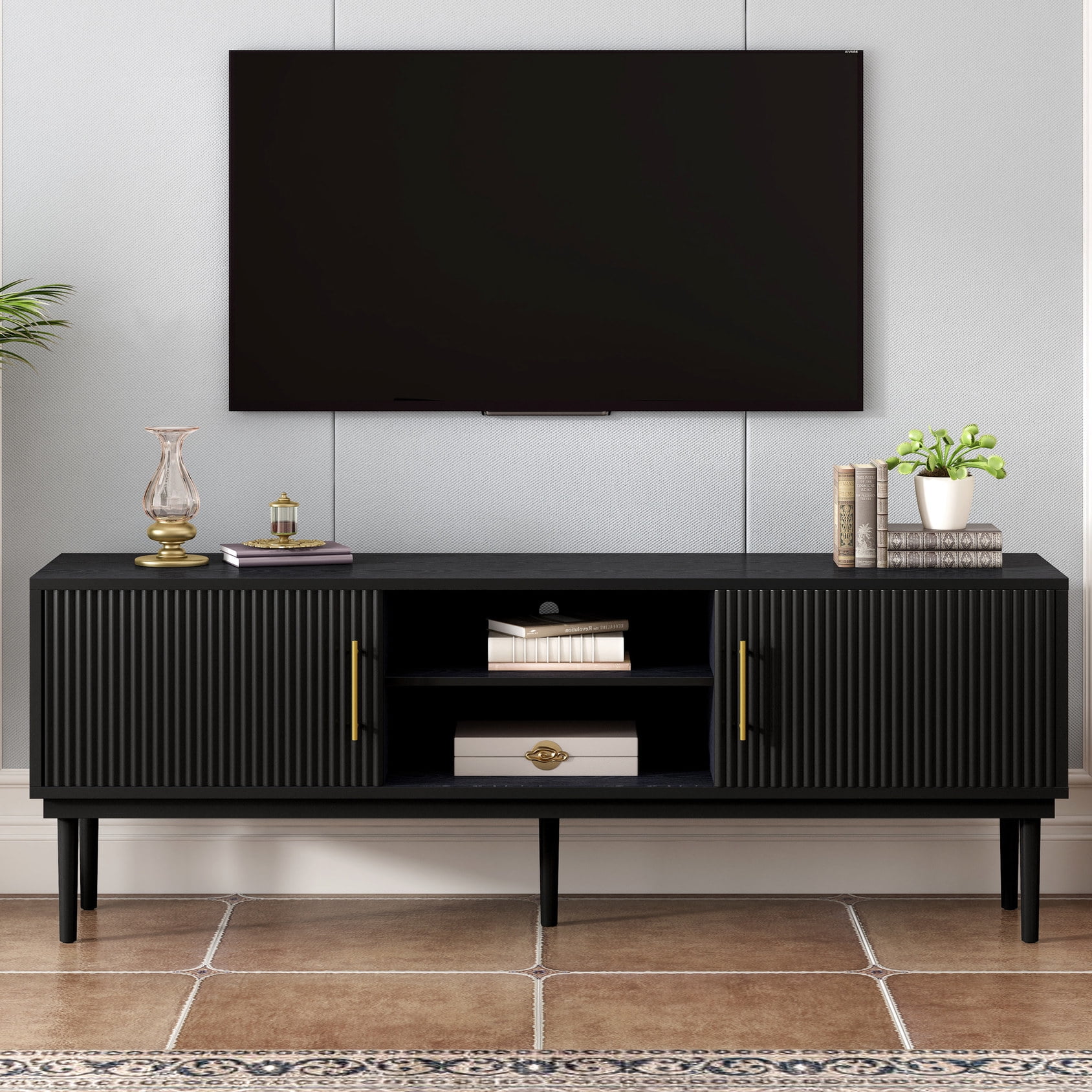 Solid Wood Legs, Stable Structure / Place TV with Confidence - Walmart.com