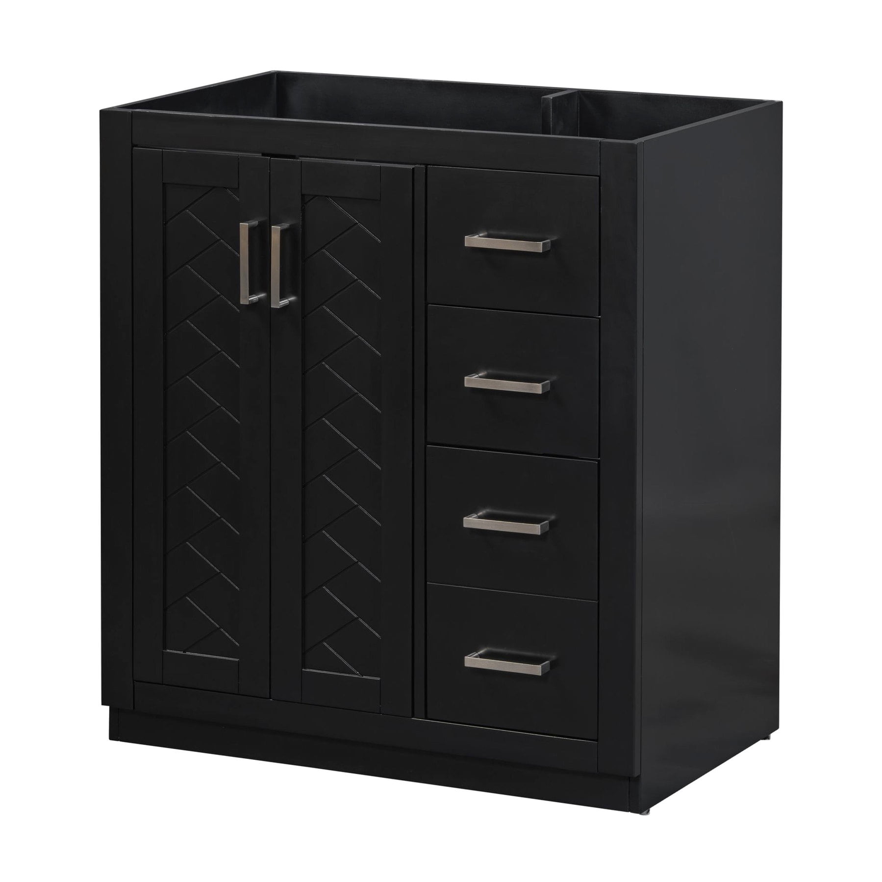 Solid Wood & MDF - Water-Resistant Paint Finish - Bathroom Use - Long ...