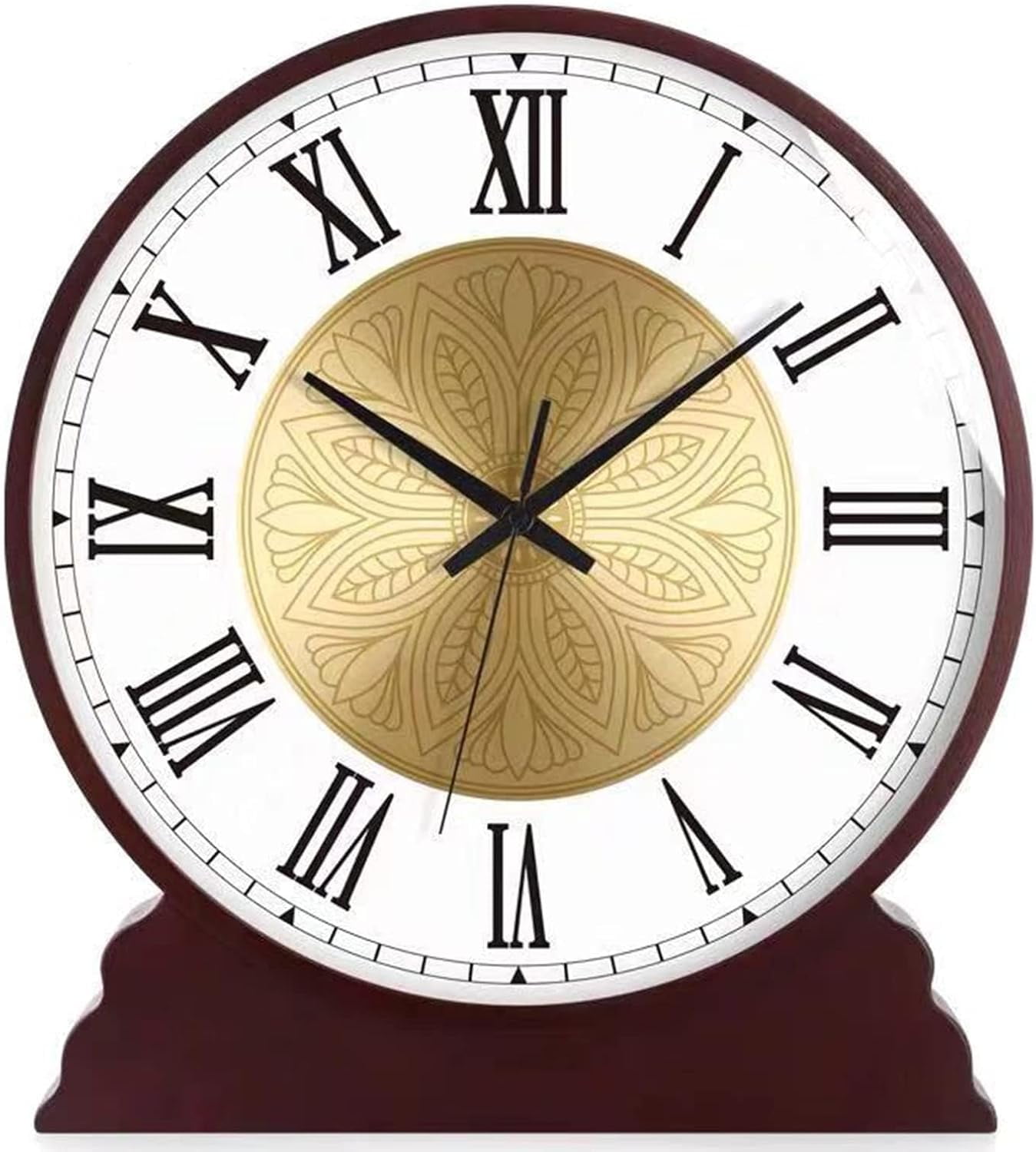 Solid Wood Mantel Clocks, Silent Wood Table Clock ，Shelf Clock, Easy to ...