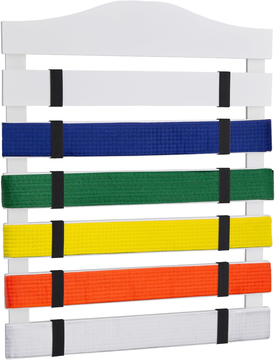 Solid Wood Martial Arts Belt Display Rack - White - Walmart.com