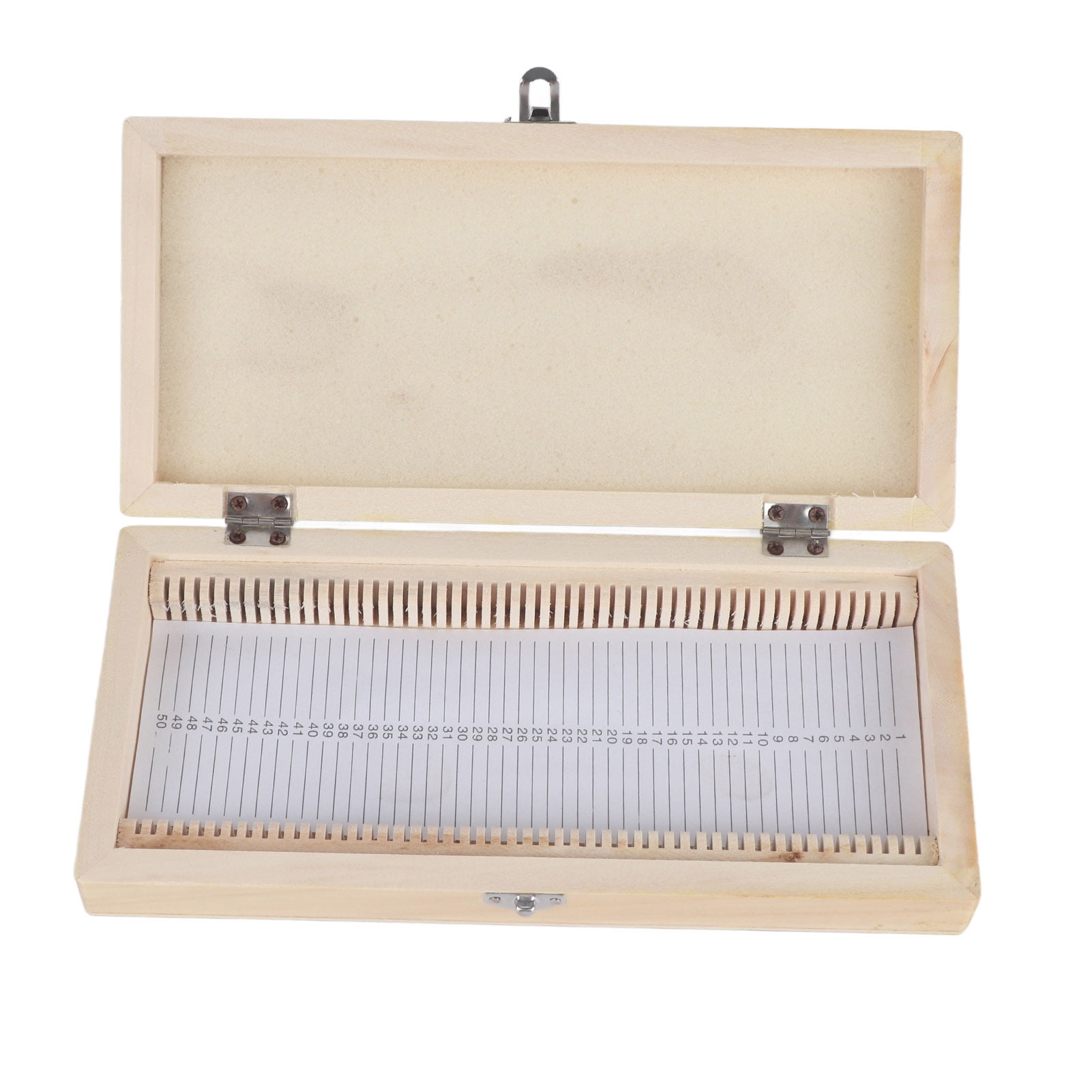 Solid Wood Microscope Slide Case, 50,Slot Storage with Metal Buckle ...