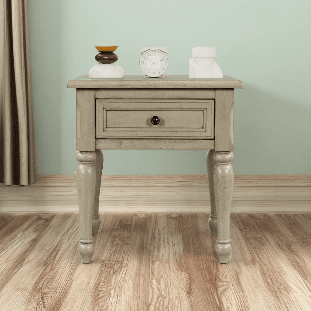 Solid Wood One-Drawer Nightstand for Nursery, Kid's Room, Bedroom ...
