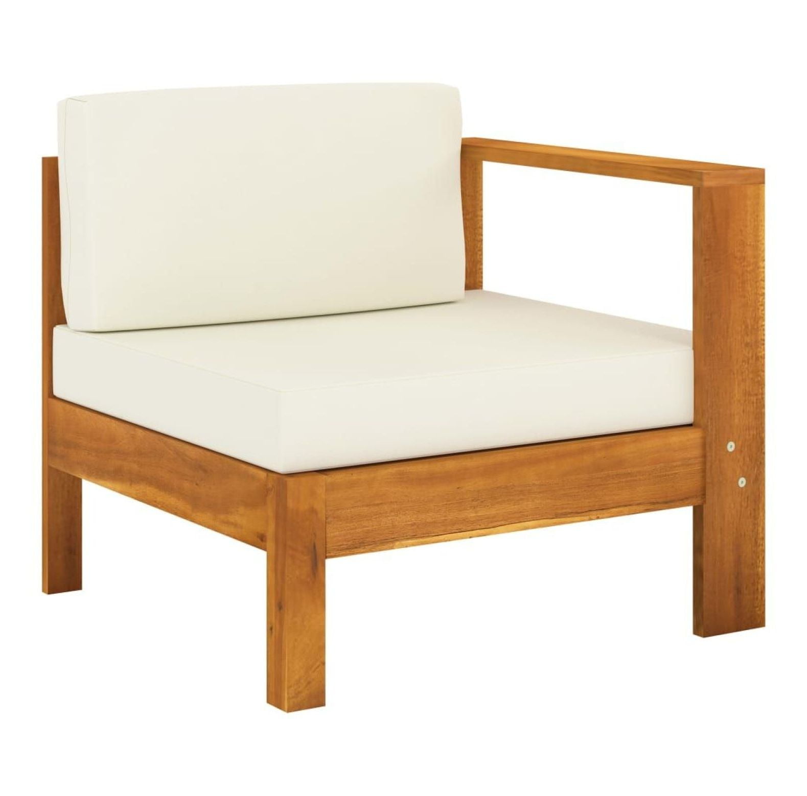 Solid Wood Outdoor Sofa, Cream White, 1 Armrest Garden Daybed - Walmart.com