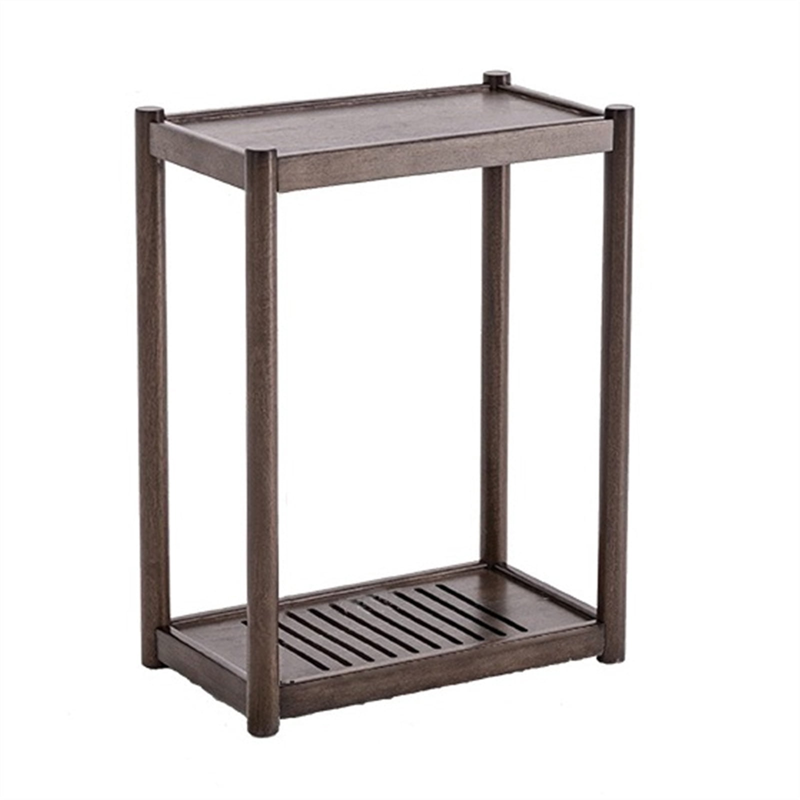 Solid Wood PC Tower Stand, 2-tier Mobile CPU Holder, Floor Standing PC ...