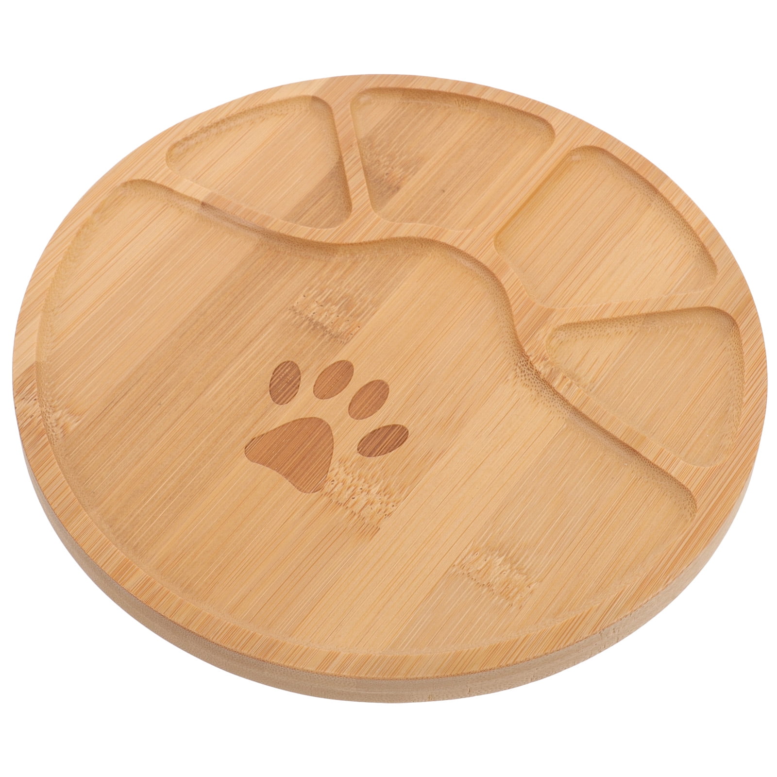 Houderco Bamboo Snack Tray Multi Compartment Organization 1Pcs 7.7X7 ...