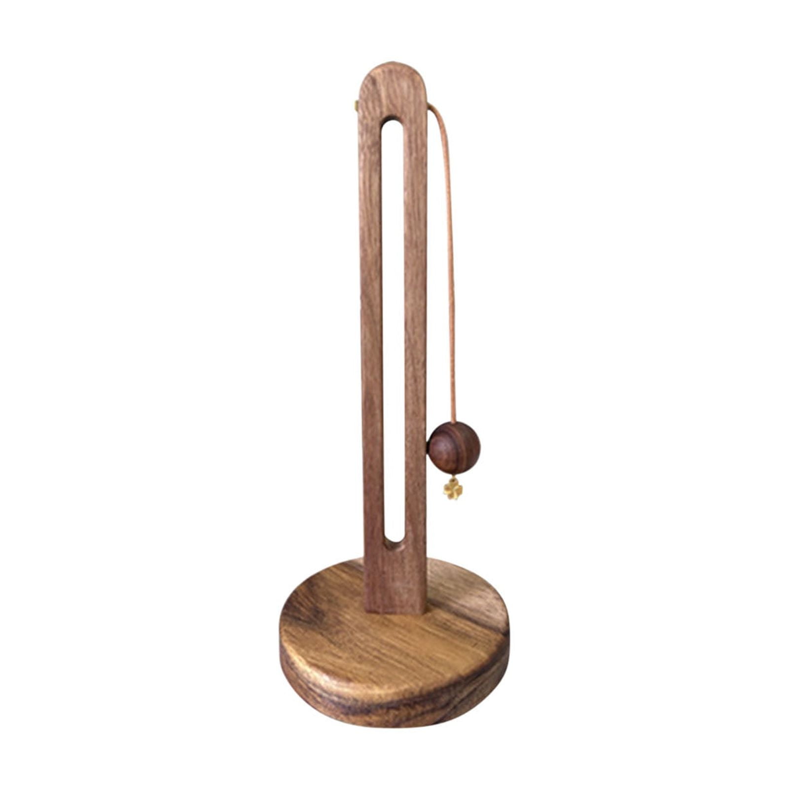 Solid Wood Paper Towel Holder, Vertical Storage Paper Roll Rack, Wall ...