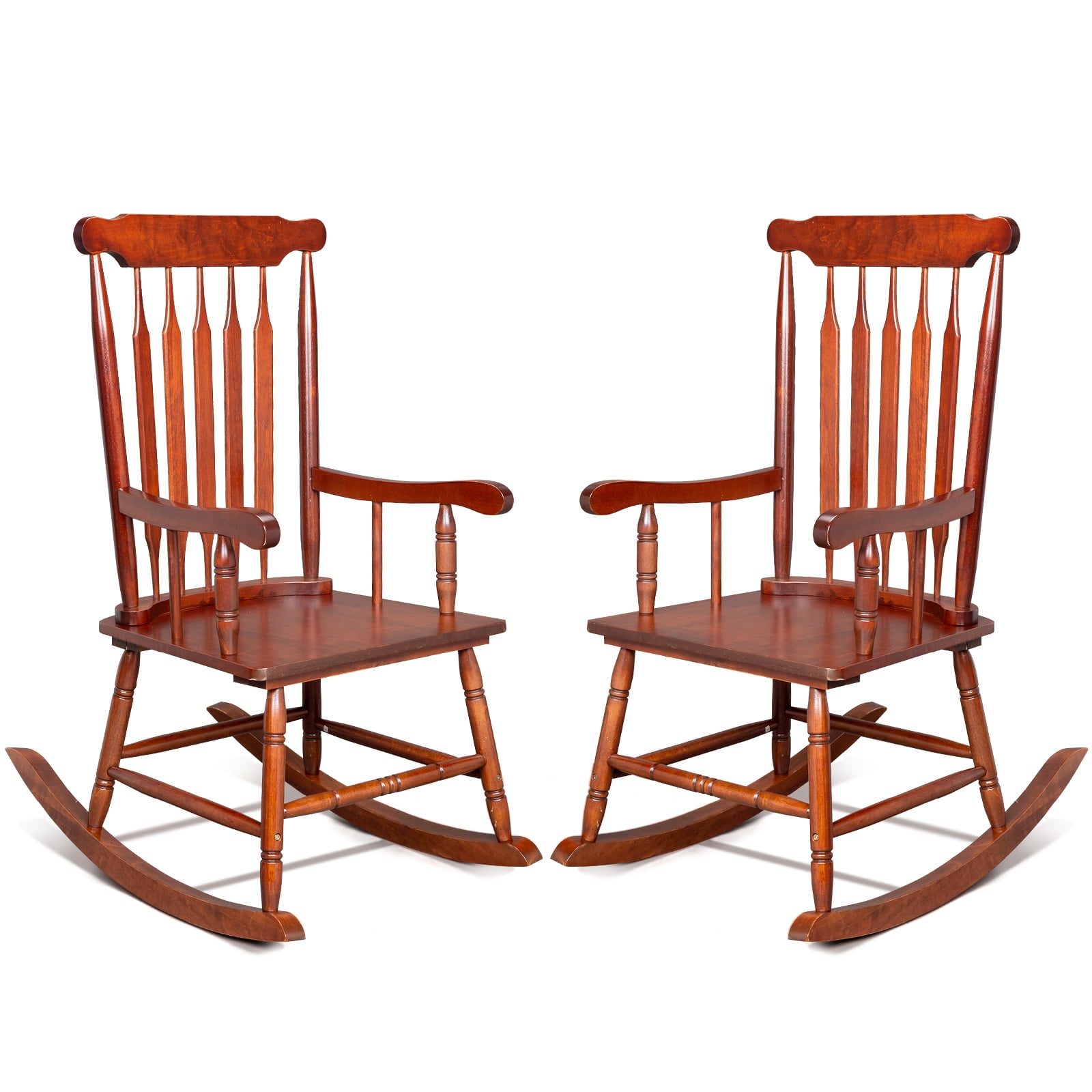 Solid Wood Patio Rocking Chair - Durable Indoor/Outdoor Porch Rocker ...