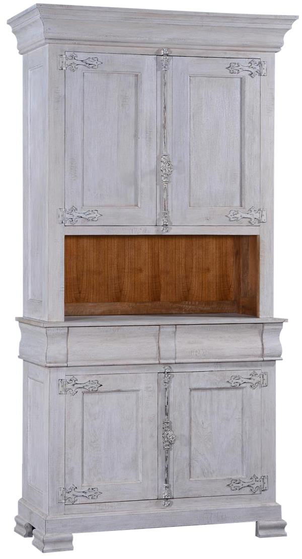 Solid Wood Philippe Cabinet with Pickled White Finish - Walmart.com