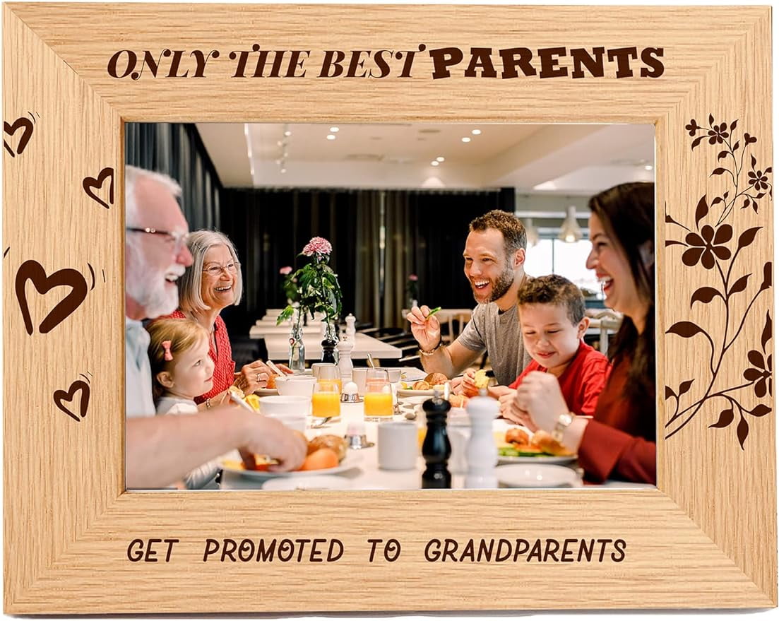 Solid Wood Photo Frame 6x8 inch Only The Best Parents Natural Goodnight ...