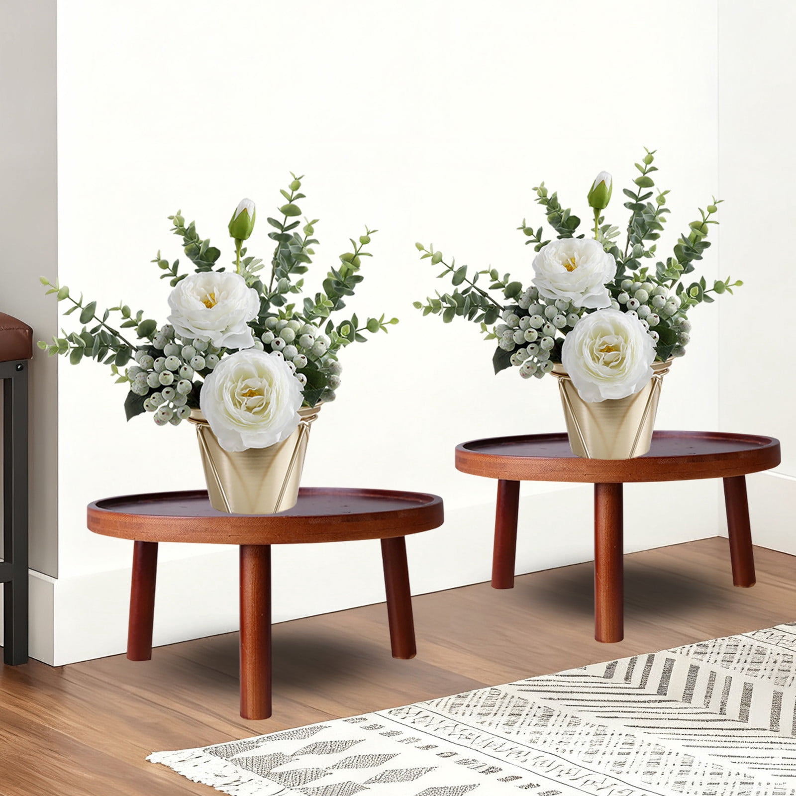 Solid Wood Plant Tray | Indoor Desktop Flower Pot Saucer | Natural Wood ...