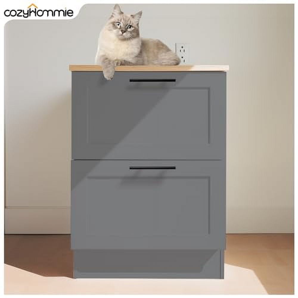 Solid Wood RTA Base Cabinets with 2 Drawers - Shaker Style for Kitchen ...