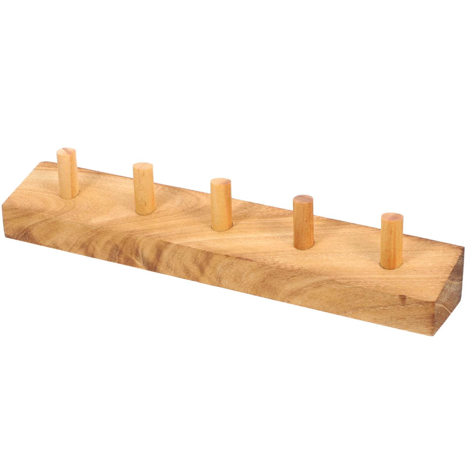 Solid Wood Ring Holder Wooden Stand Jewelry Display Desktop - Walmart.com