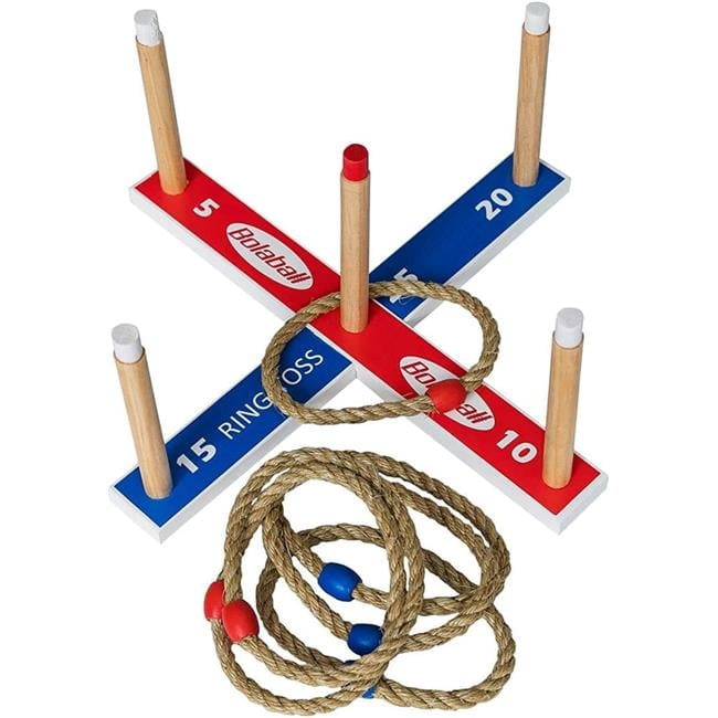 Yendo Solid Wood Ring Toss Game Party Game - 6 Throwing Rings ...