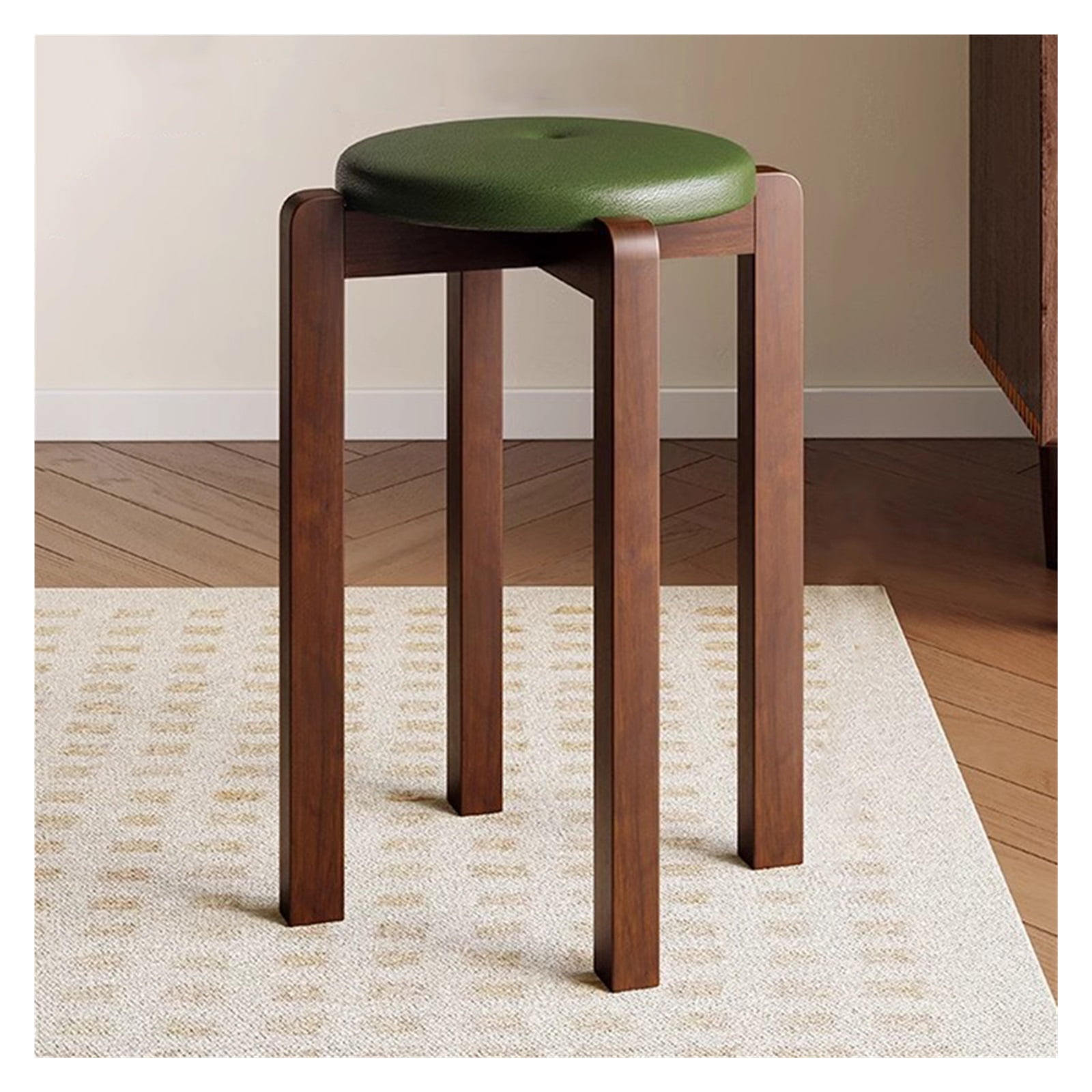 Solid Wood Round Stool,Height Backless Counter Chairs,Shoes Change ...