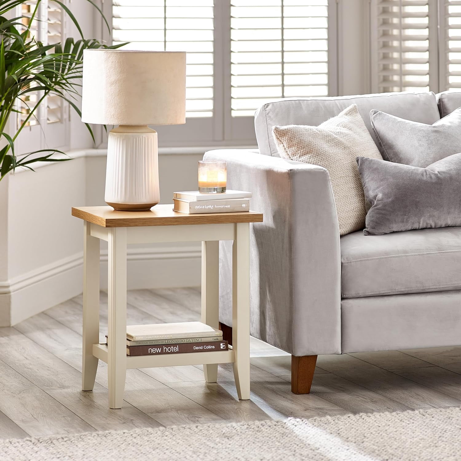 Solid Wood Side End Bedside Table - Eden Square Wooden Surface for ...