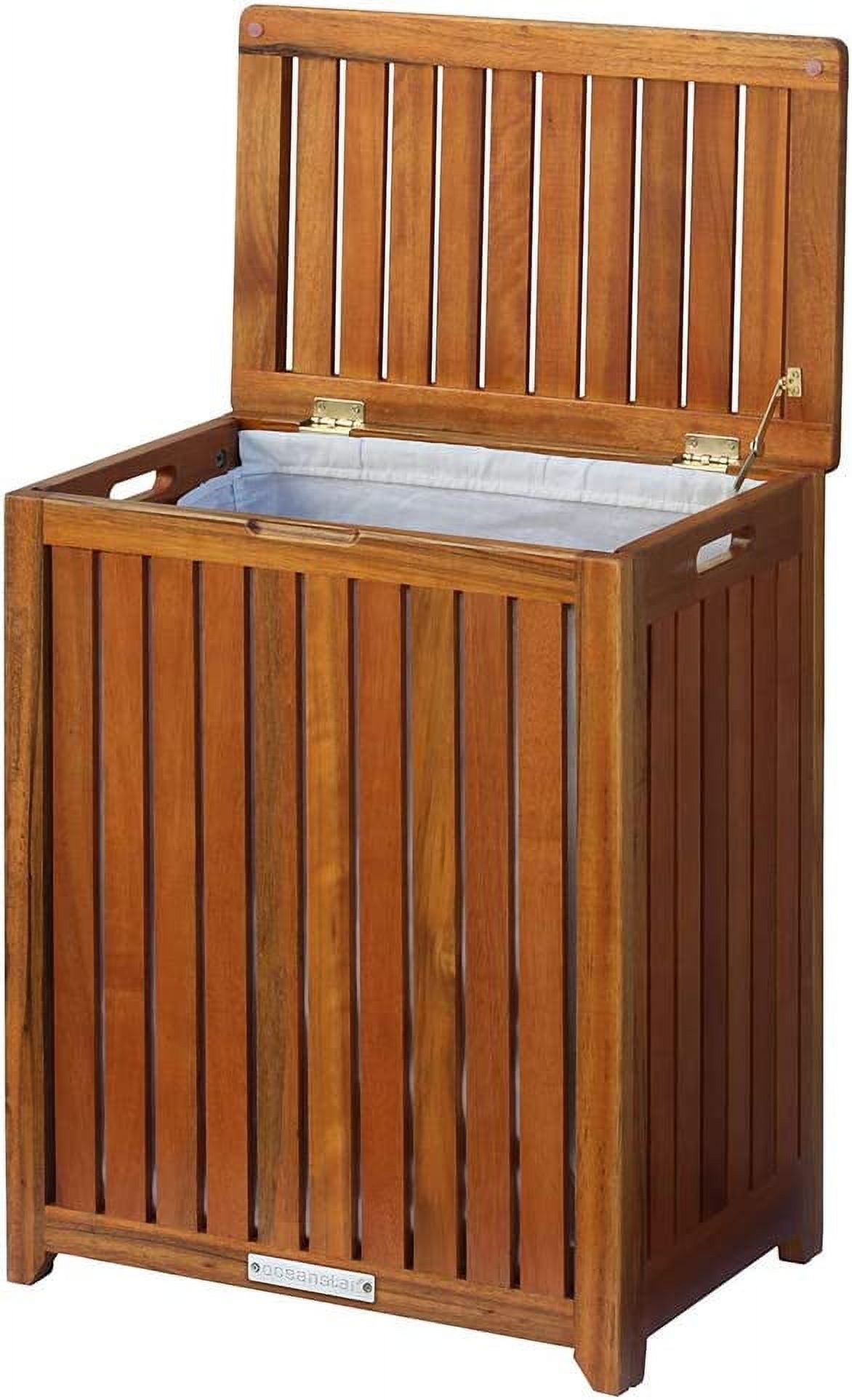 Solid Wood Spa Laundry Hamper 24.75 in high x 20 in Wide x 13.25 in ...