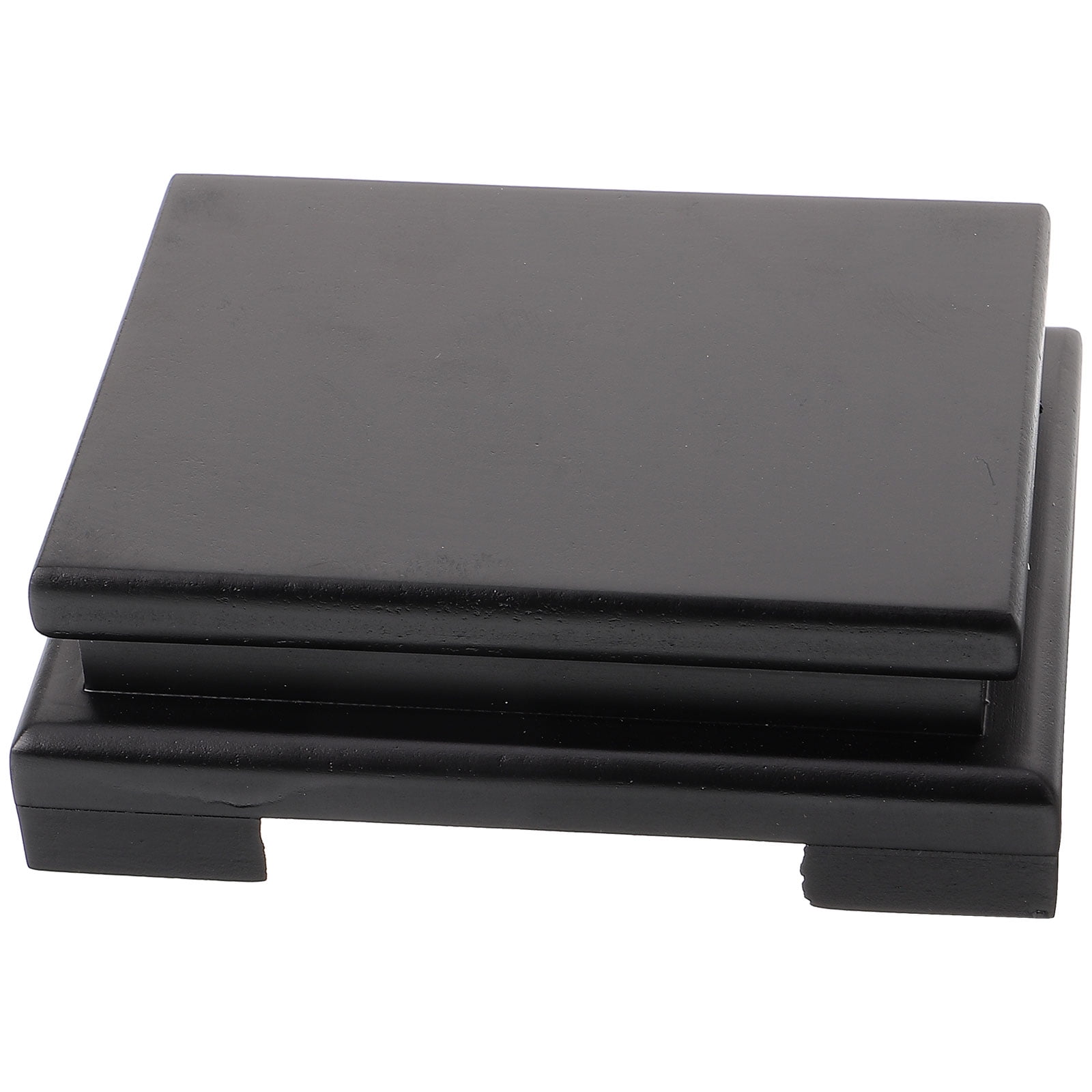 Solid Wood Stone Base Bracket Rectangular Display Stand Pedestal Vase ...