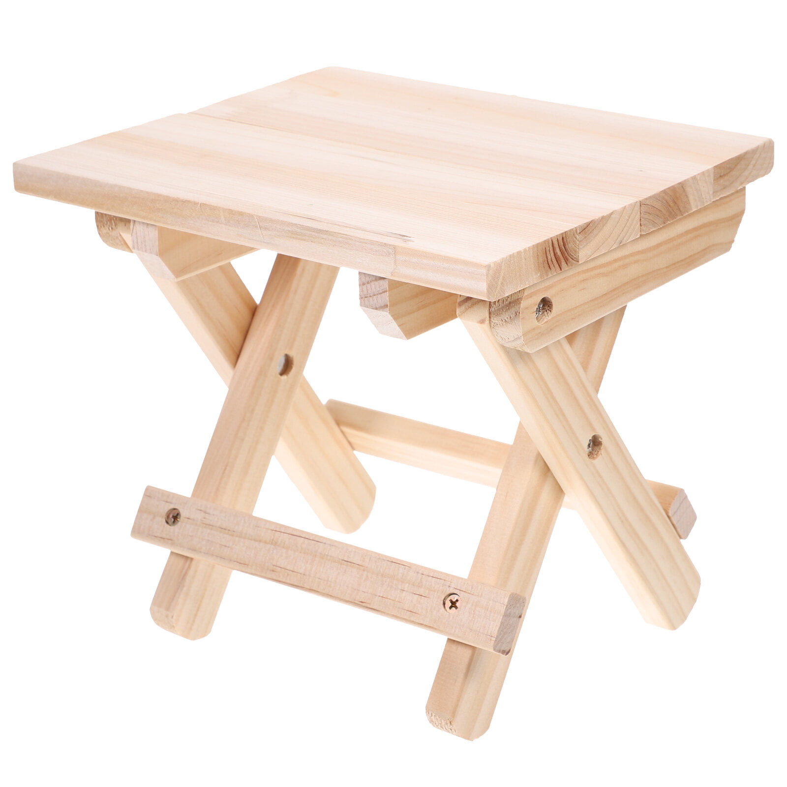 Solid Wood Stool Collapsible Step Small Ladder Camp Chair Kids Toddler ...