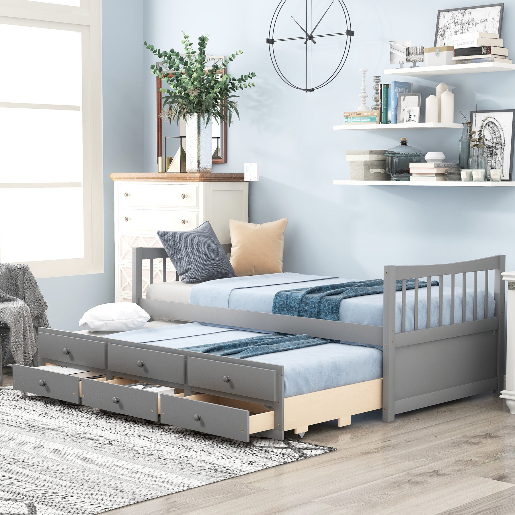 Solid Wood - Sturdy Bed Structure - For Long - Lasting Use - Ensures ...