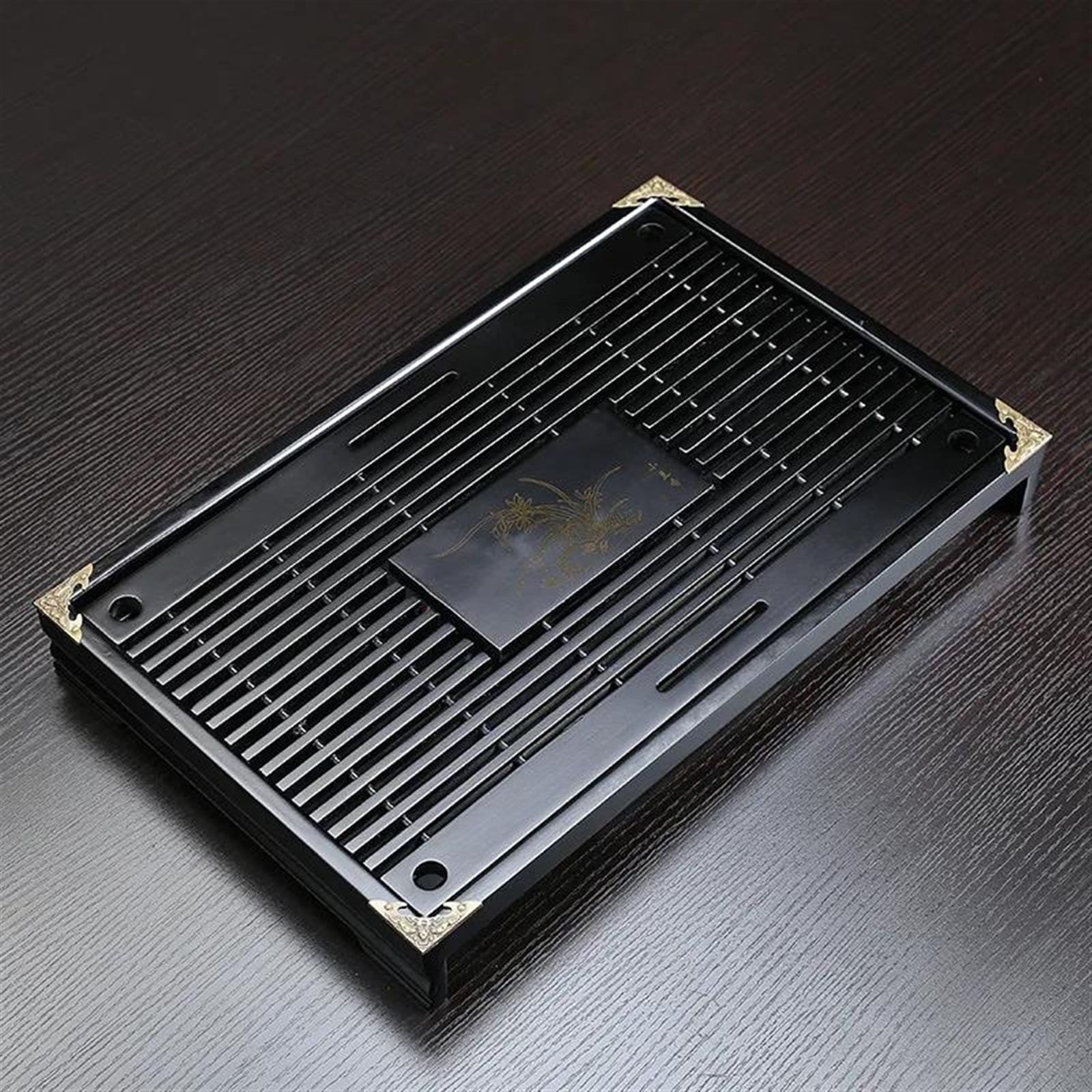 Solid Wood Tea Tray Drainage Water Storage Kung Fu Tea Set Drawer Tea ...