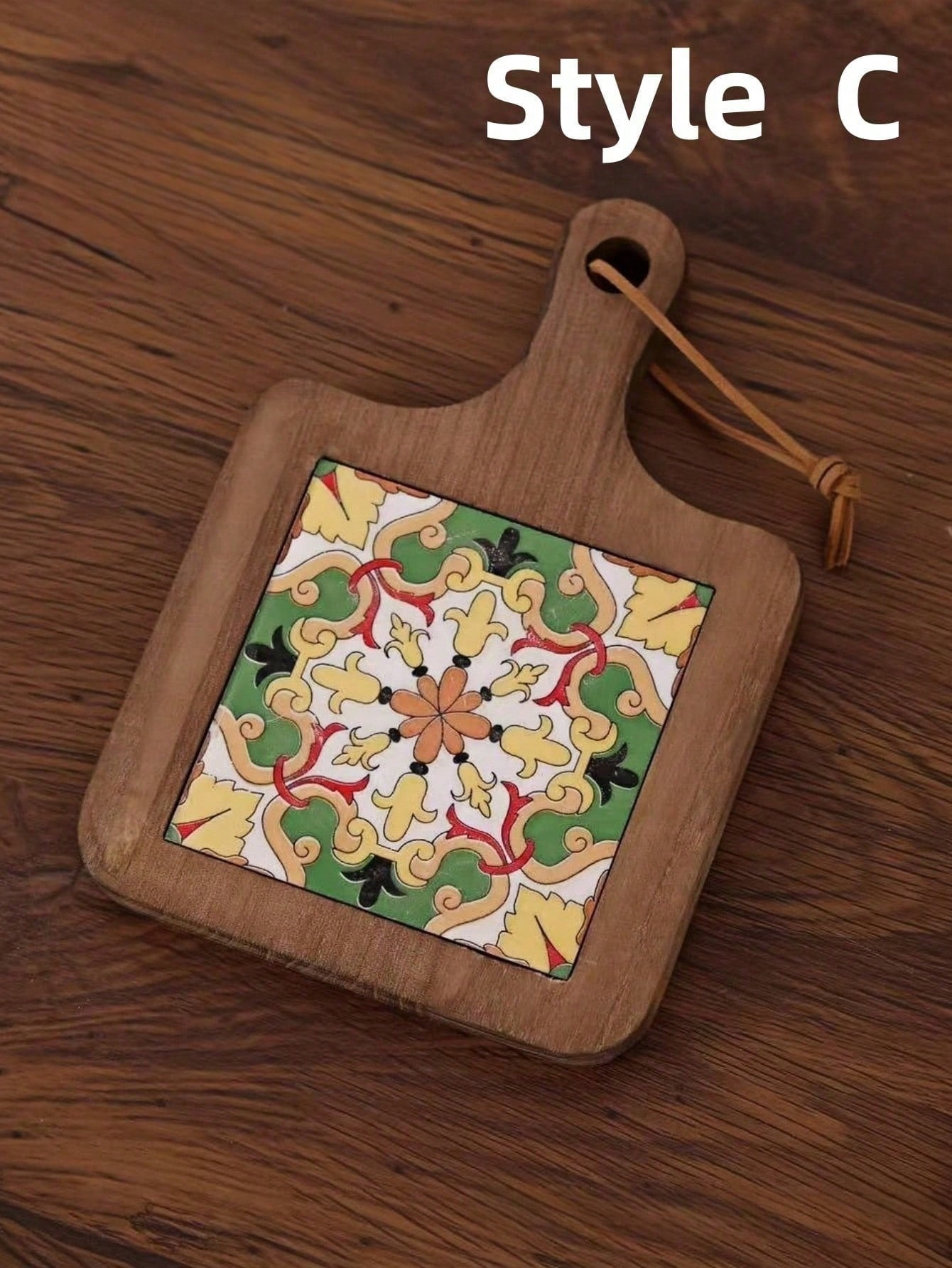 Solid Wood Tile Pattern Heat Resistant Coasters - Vintage Kitchen ...