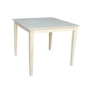 Solid Wood 36 inch Square Dining Table in White - Walmart.com
