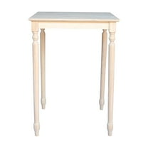 Solid Wood Top Table, Turned Legs - Walmart.com