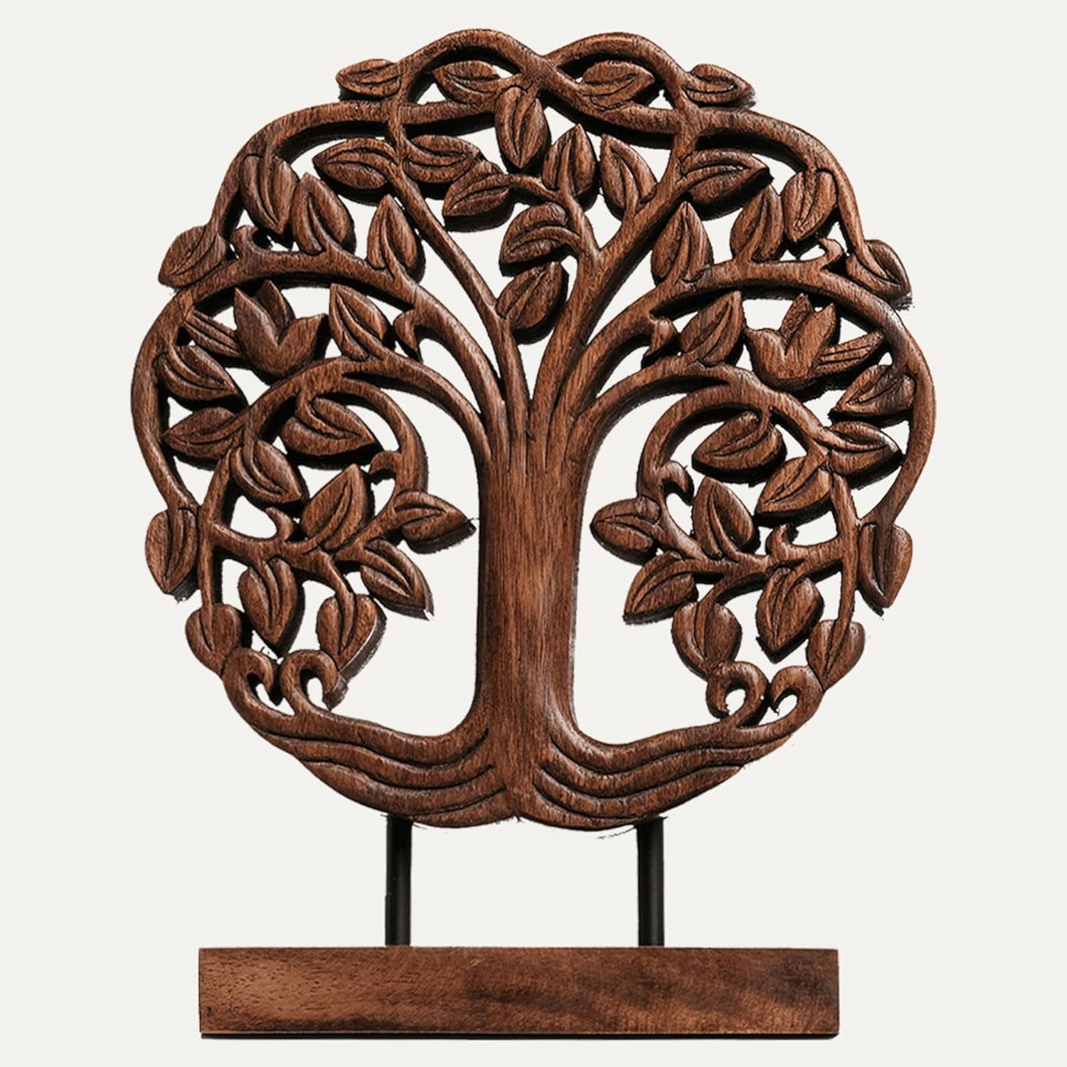 Solid Wood Tree of Life Sculpture - Home Decor, Living Room, Boho ...