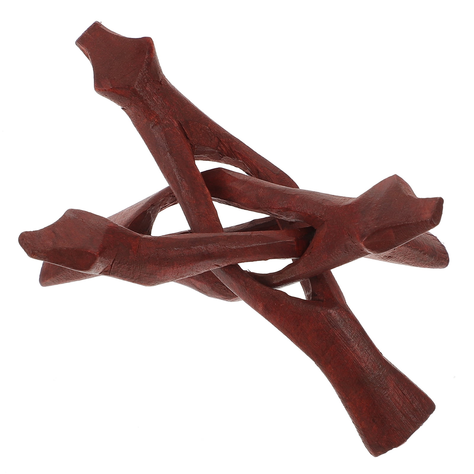 Solid Wood Tripod Display Stand Snake Shape Tripod Home Abalone Shell ...