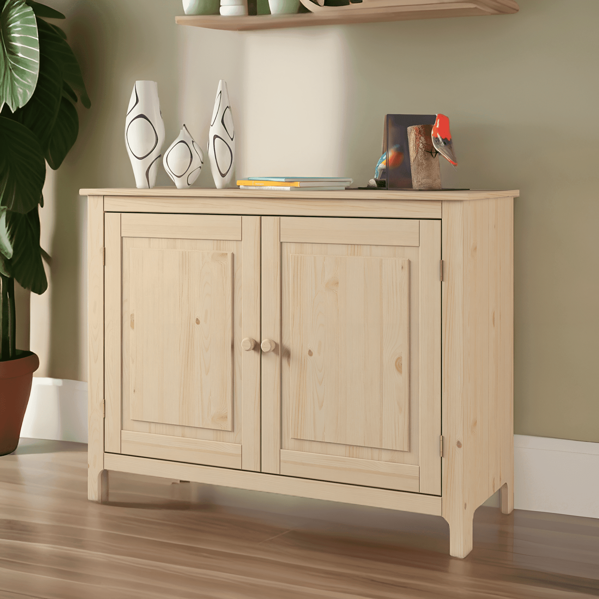 From the Tree Furniture - Solid Pine Wood 2-Door Server Sideboard with ...