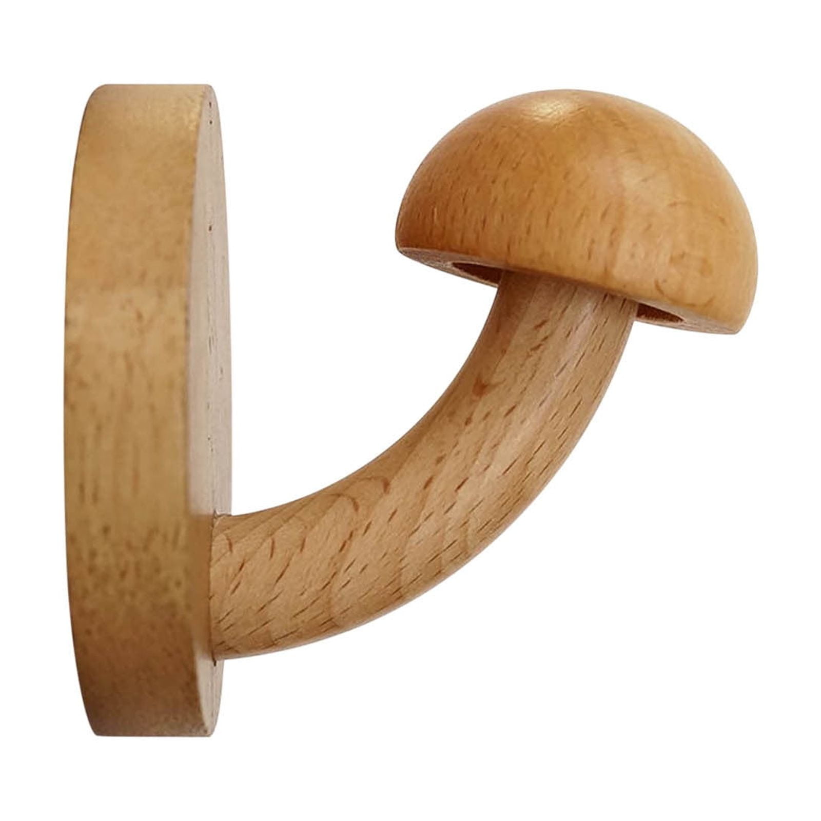 Solid Wood Wall Hooks - Nordic No-Drill Coat Hanger, Damage-Free ...