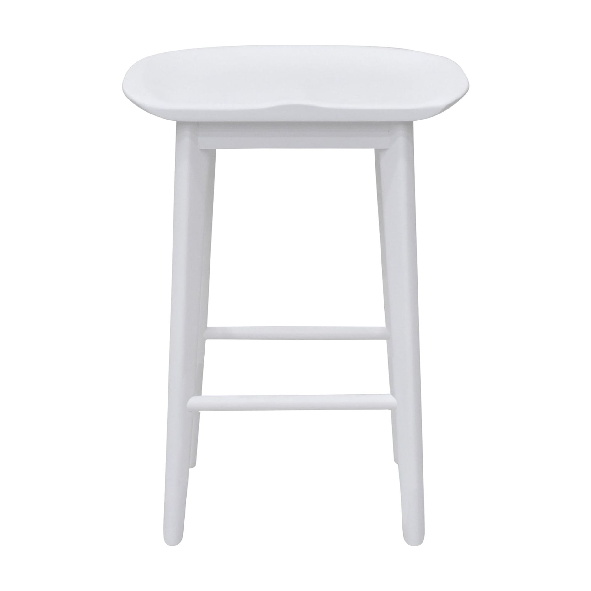 Solid Wood White Counter Stool With Comfortable Seat And Stylish ...