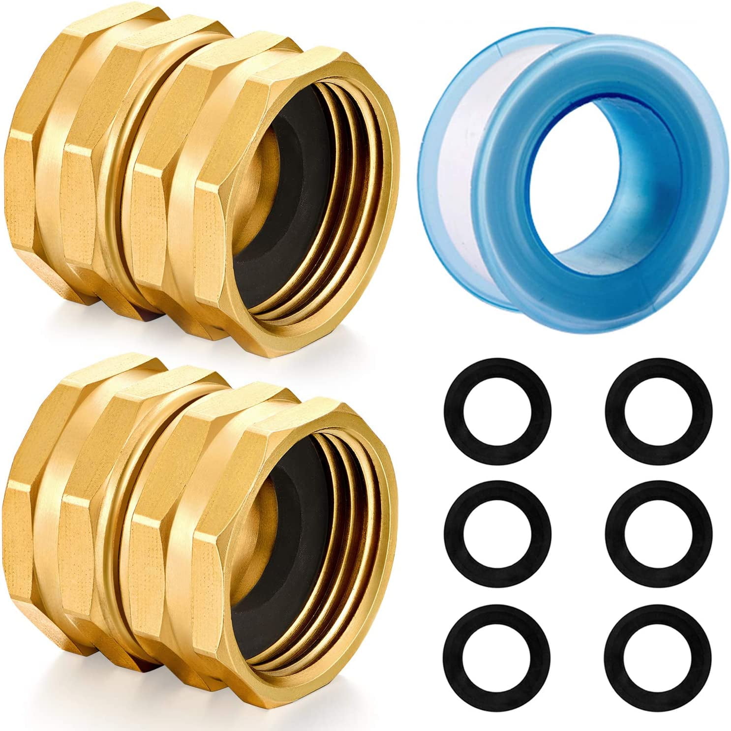 Solid brass Garden Hose Fittings Connectors Adapter Heavy Duty Brass ...
