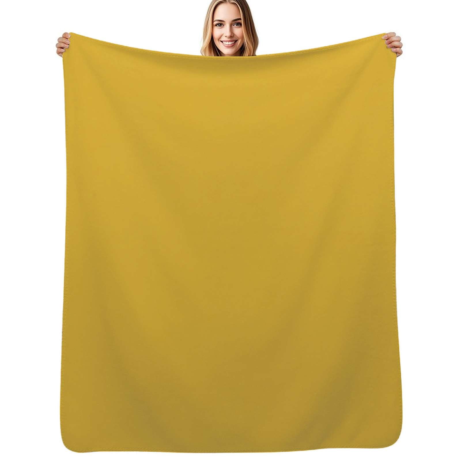 Solid gold background color swatch Flannel Blankets Soft Throw Blanket ...