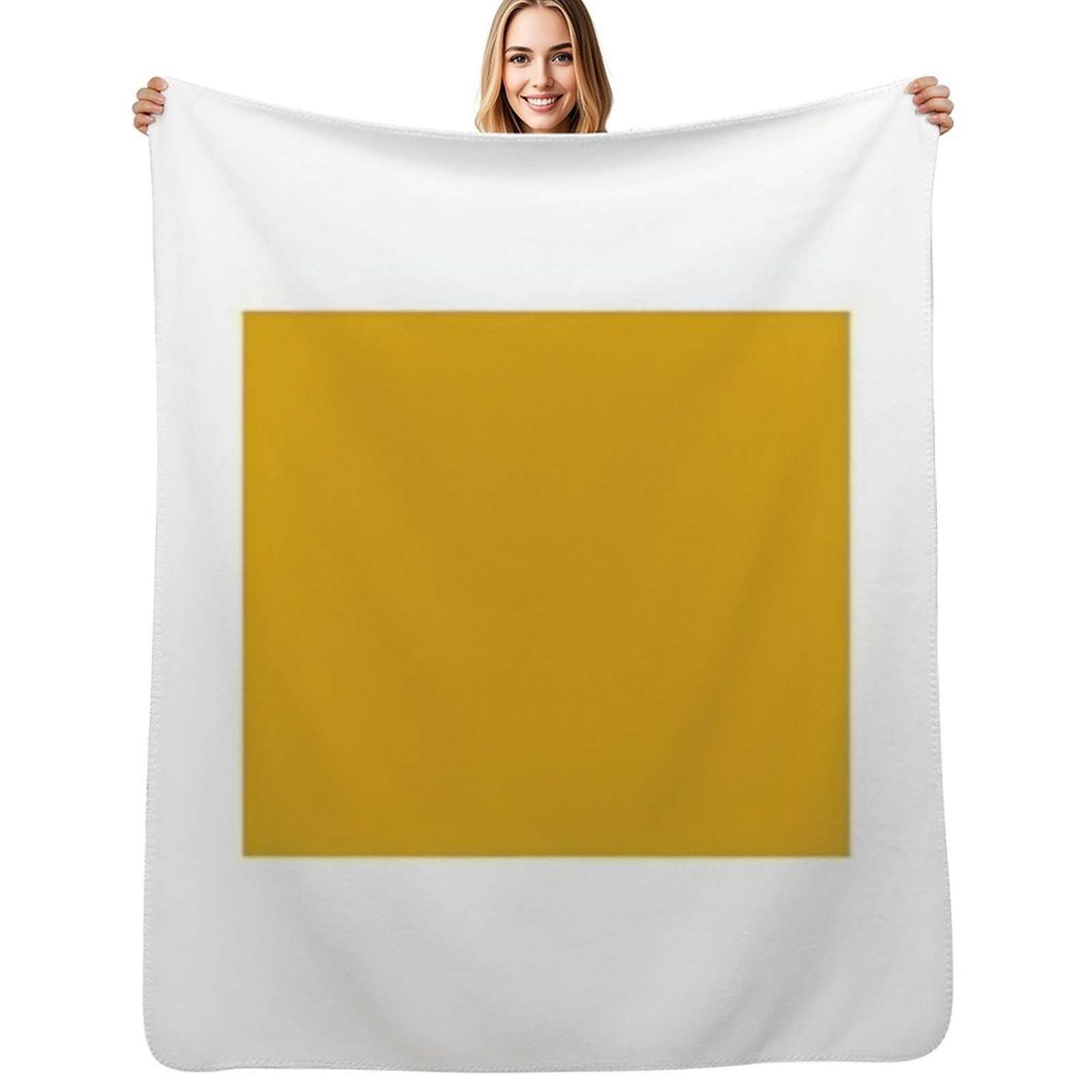Solid gold square simple color background Soft Blanket Travel Bedding ...