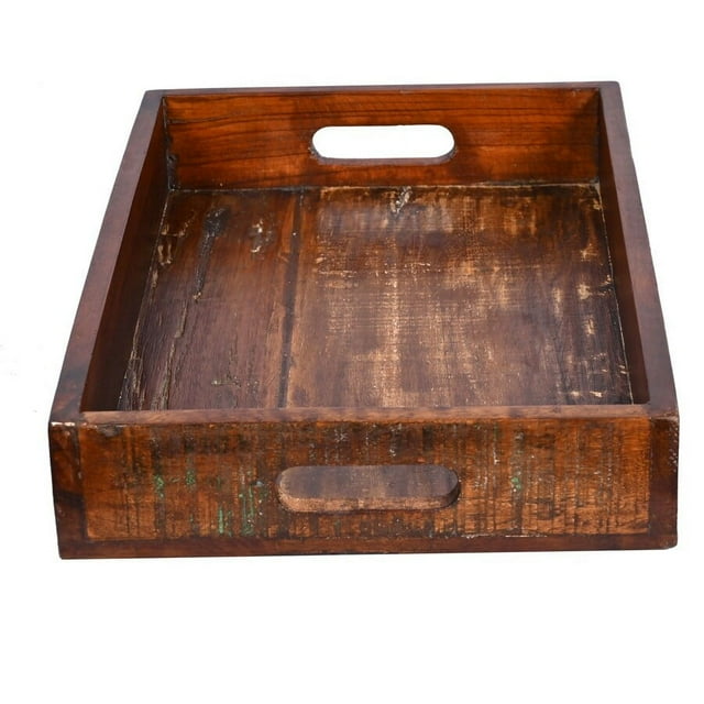 Solid wood Reclaimed 18 inch farmhouse serving tray, also used as ...