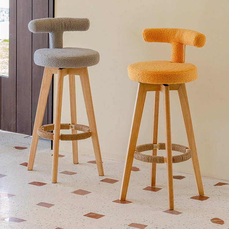 Solid wood bar stools, high-legged benches, rotating chairs, bar stools ...