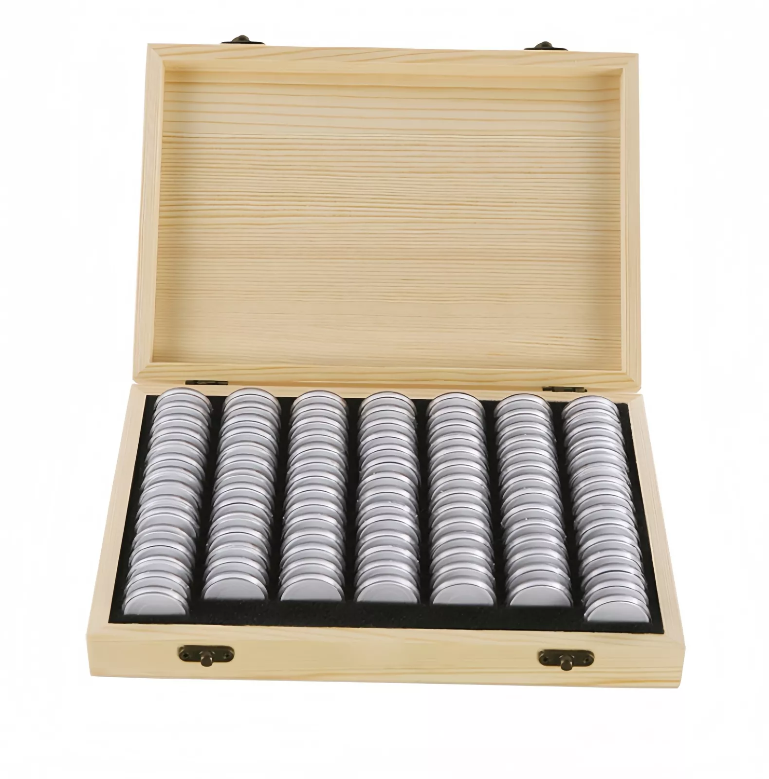 Solid wood commemorative coin storage box coin collection box with ...