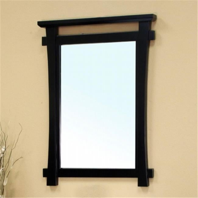 Solid wood frame mirror-Black - Walmart.com