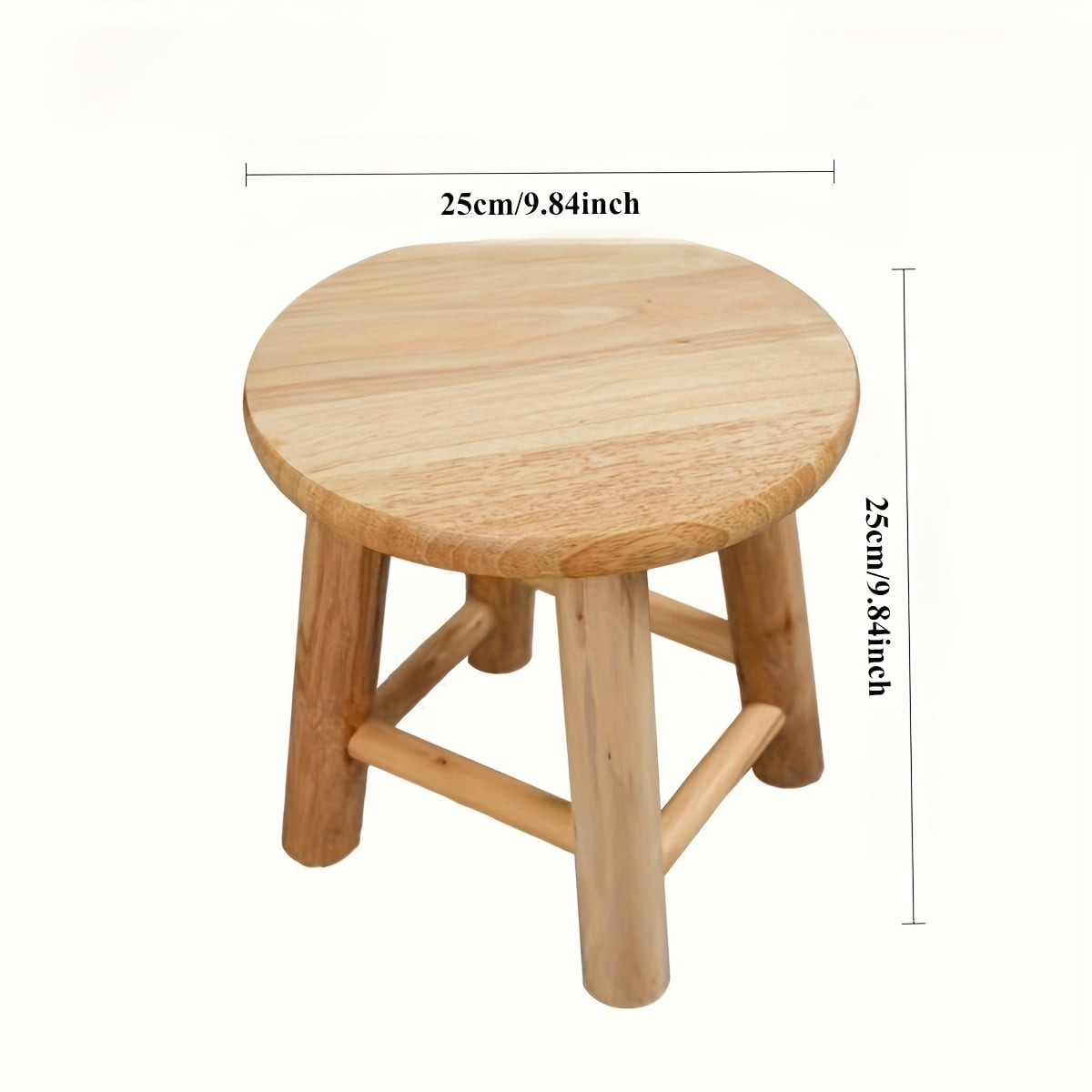 Solid wood round stool household low stool children's small round stool ...