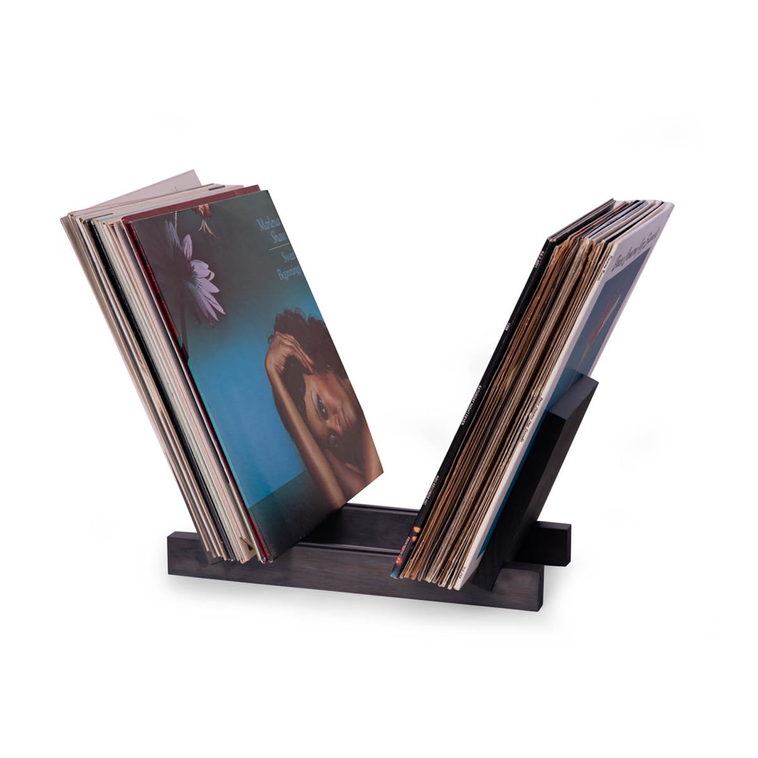 Solid Wood Album Storage Holder, Vinyl Record Organizer Cabinet Rack ...