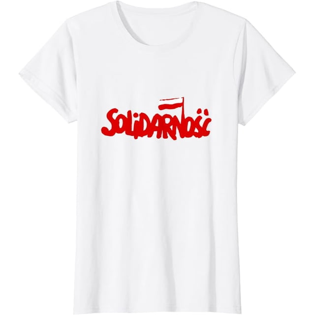 Solidarity / Solidarnosc | White & Red flag T-shirt 1980s T-shirt ...