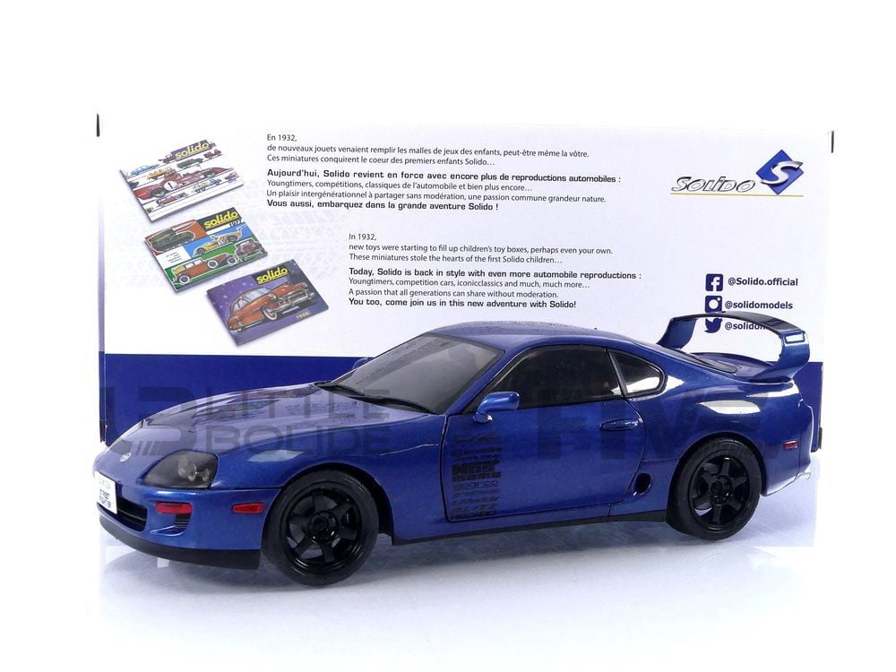 Solido 1993 Toyota Supra MK4 (A80) Streetfighter – Dark Blue 1:18 ...