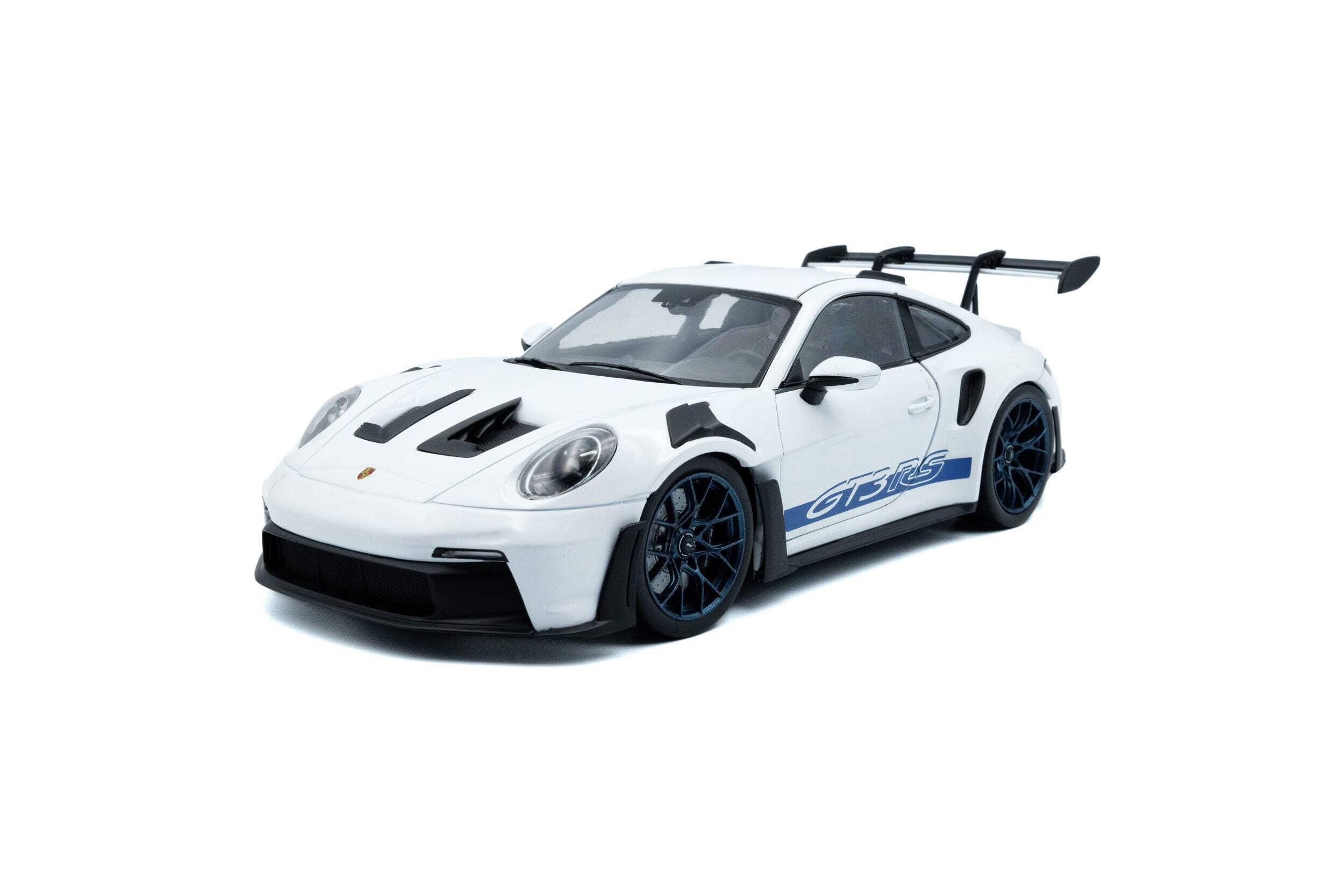 Solido 2024 Porsche 911 992 GT3 RS White w/ Indigo Blue Wheels and Deco ...