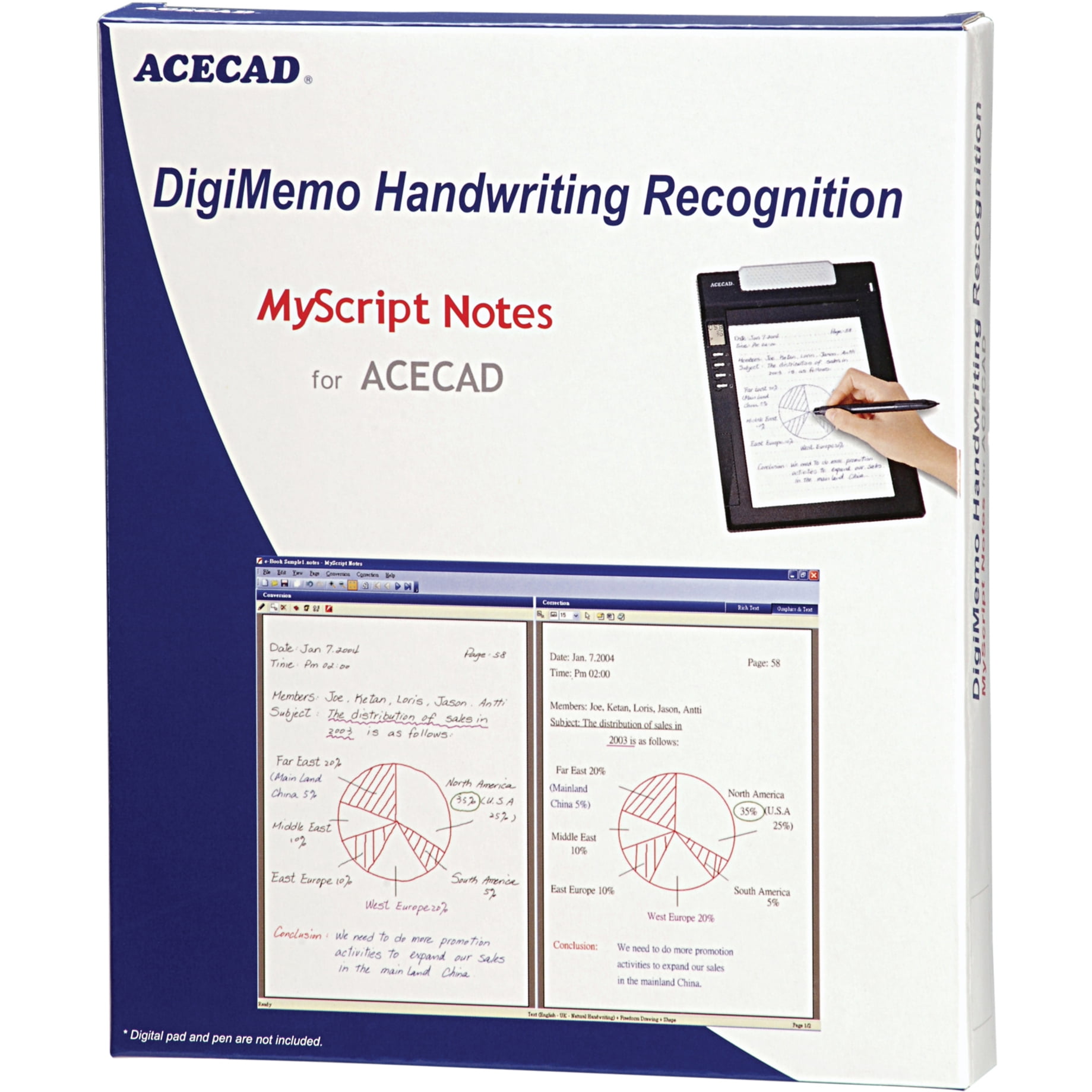 ACECAD DigiMemo Handwriting Recognition MyScript Notes for ACECAD ...