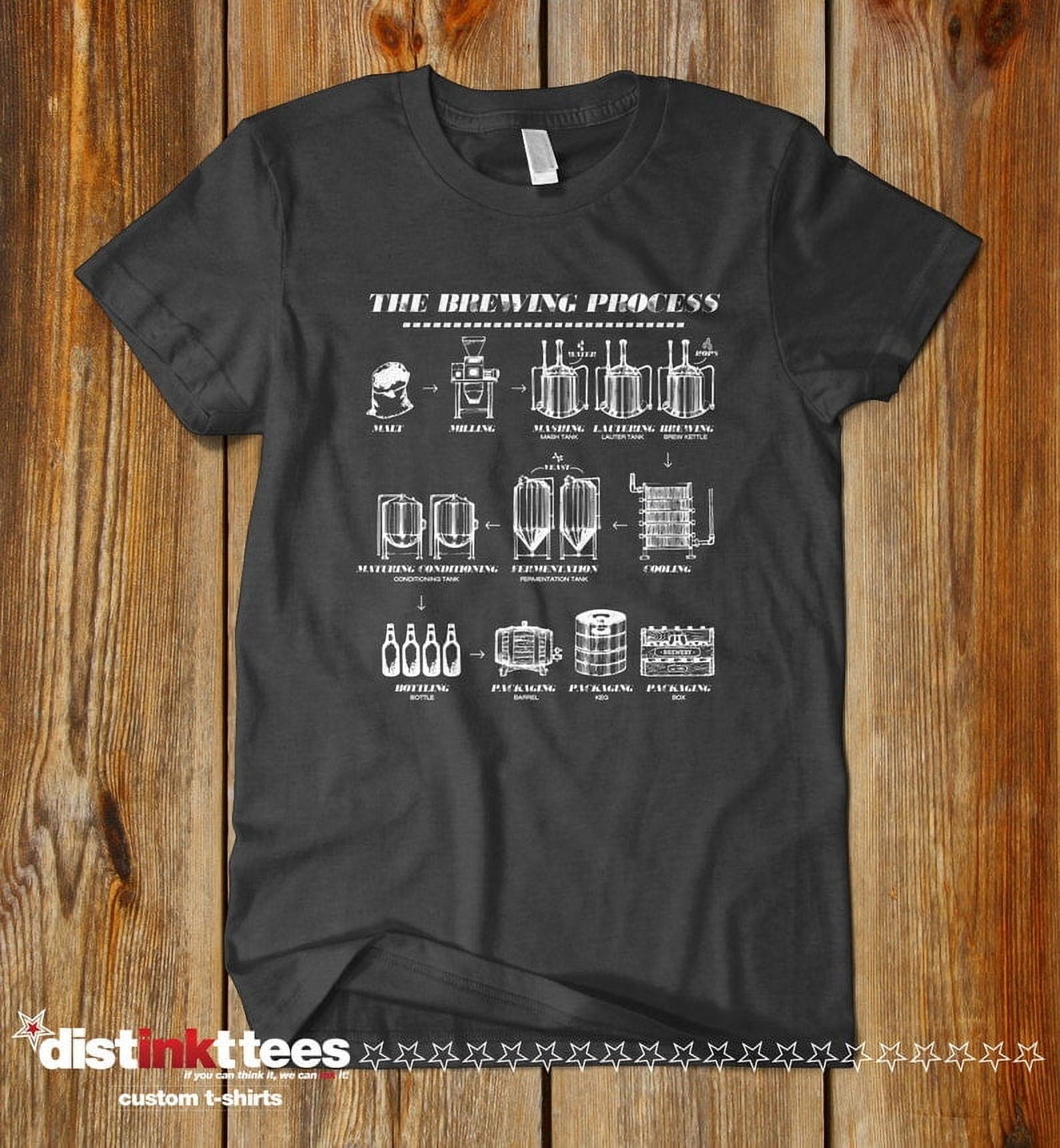 Blueprint Beer Brewing T-Shirt - Dark Heather Gray, 4X | Home Brew Gift ...