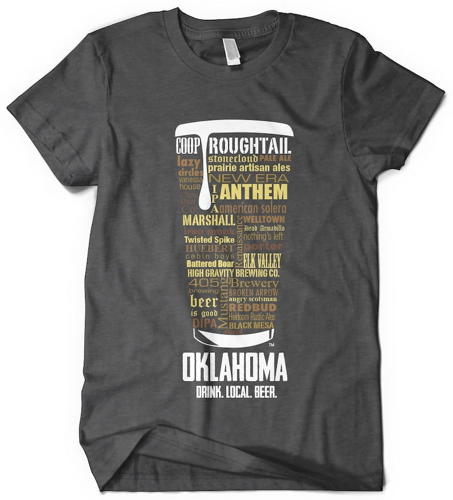 Oklahoma Beer Shirt - Black, Medium | Typography Print Beer Lover Gift ...