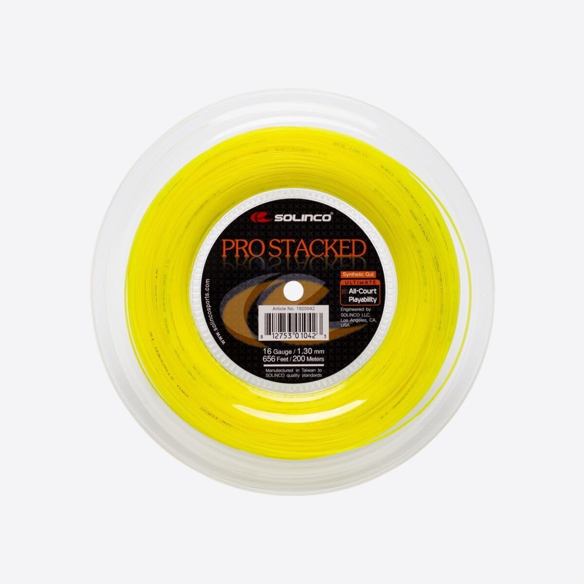 Solinco Pro Stacked Tennis String Reel 660ft/200m Neon Yellow - Walmart.com